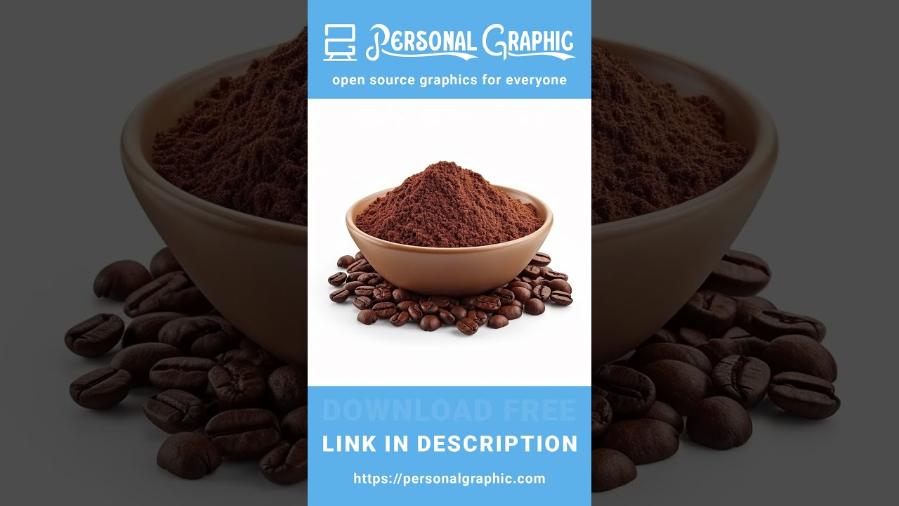Download Free Bowl Of Powder Coffee And Beans Isolated On a White Background. #shorts