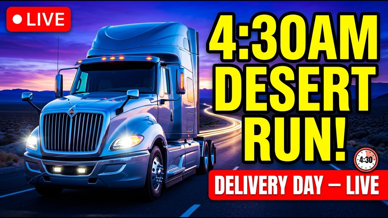 Live! 4:30am Pre-Dawn Push Through the Desert — Will We Make Our Noon Delivery? | Blue Buffalo Haul