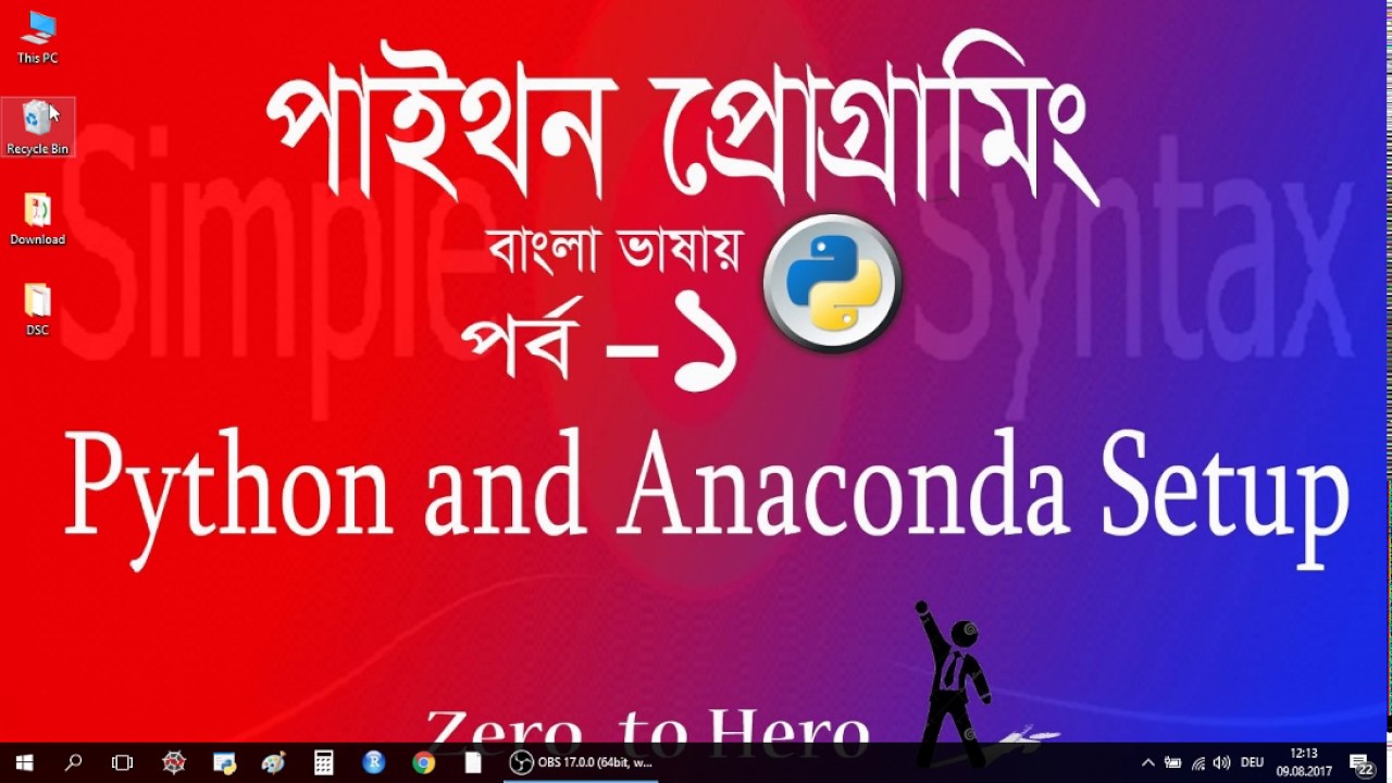 Learn python programming in Bangla python and anaconda setup 1