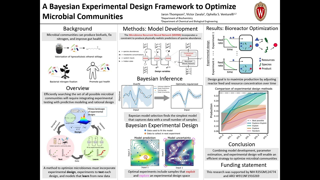 A Bayesian Experimental Design Framework to... - Jaron Thompson - MLCSB - Poster - ISMB 2022