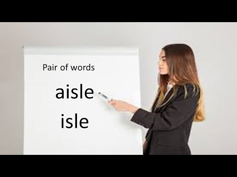 Pair of words | aisle | isle | Meaning | Sentences |English Urdu vocabulary