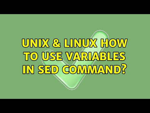 Unix & Linux: How to use variables in sed command?