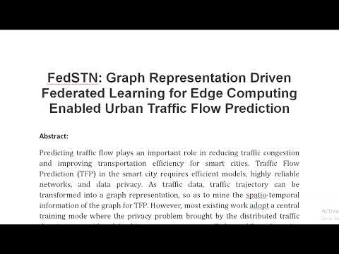 FedSTN Graph Representation Driven Federated Learning for Edge Computing Enabled Urban Traffic Flow