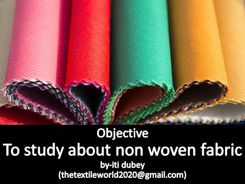about non woven fabric and clasification of fiber - in hindi