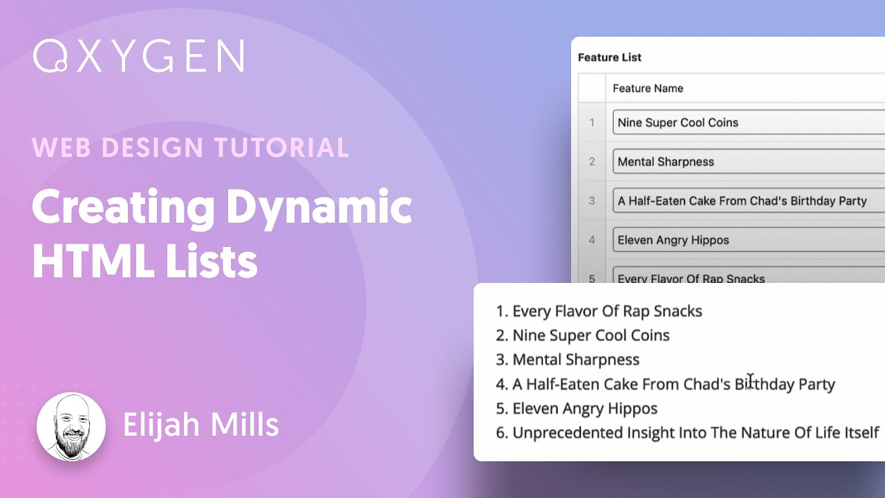 How To Build Dynamic Lists In WordPress With Oxygen