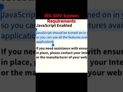 IRS.Gov SYSTEM REQUIREMENTS