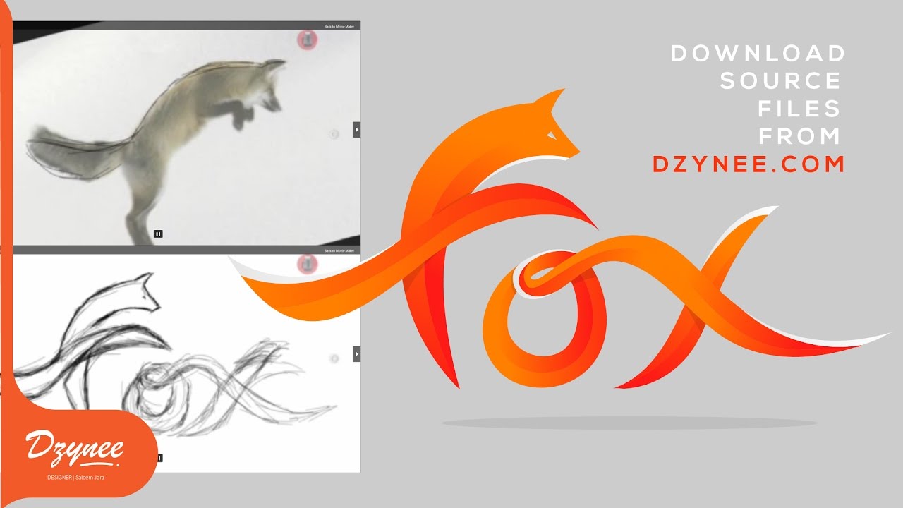 Illustrator Tutorials | Fox Logo Drawing