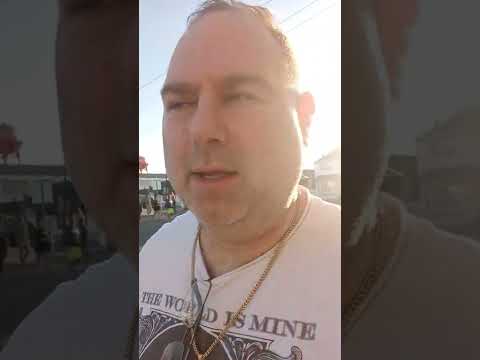 Apefather in Long beach island taking a walk beautiful day. Food is cooking at Chicken or the egg