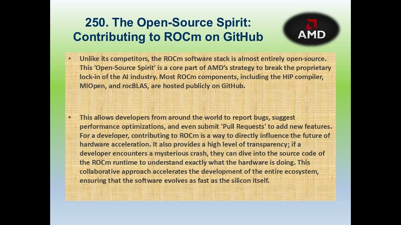 AMD #250 – The Open Source Spirit Contributing to ROCm on GitHub