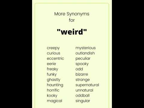 Improve Your Vocabular | Synonyms for the word WEIRD #vocab #synonymswords #englishspeaking #english