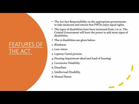 OER Video by Varsha, B.Ed. Batch 2022-24 on RPWD ACT 2016