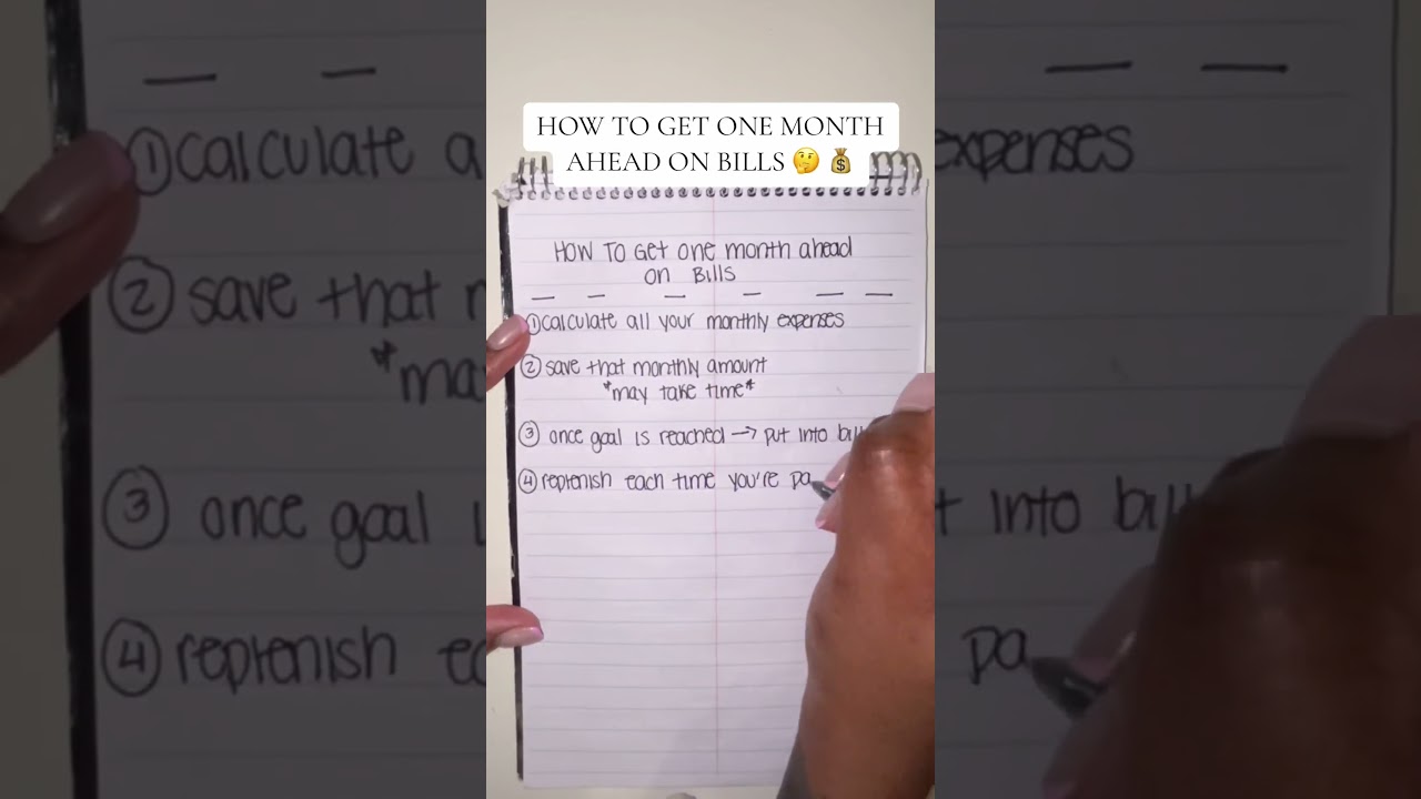 HOW TO GET ONE MONTH AHEAD ON BILLS 💸 #financialfreedom #budget #finance #moneymanagement