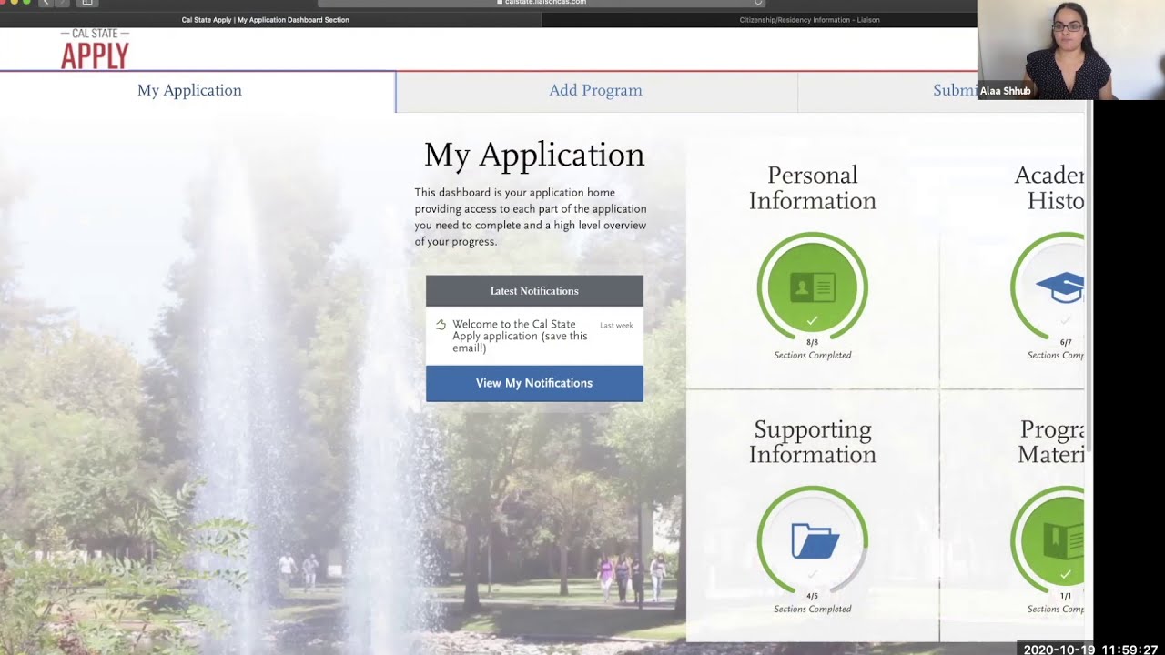 CSU Application - Academic History