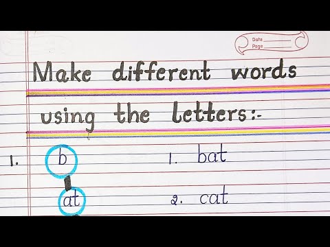 Make different words using the letters