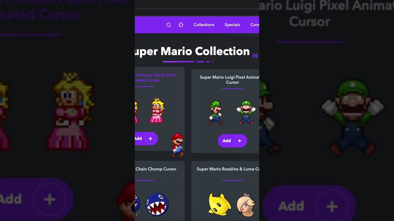 Super Mario Pixel Animated Cursor - Sweezy Cursors