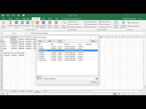 Deleting Named Ranges in Excel