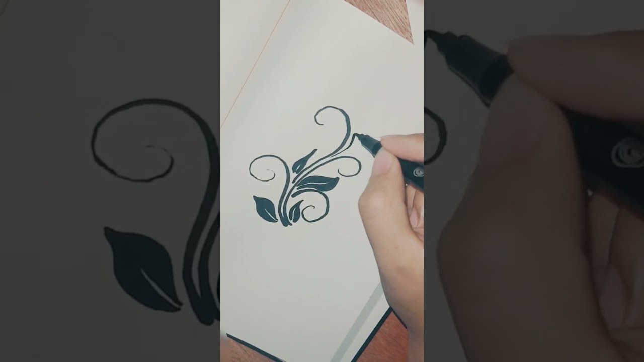 Flower and vines vector drawing #quickdrawing #drawing #drawingprocess #art #vector #vectorart
