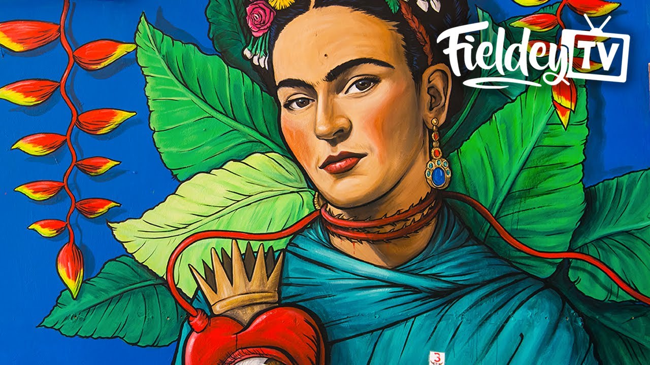The best street art mural I've painted - Frida Kahlo and Diego Rivera themed