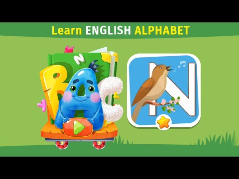 English Alphabet - Words starting with N - NUTRIA, NIGHTINGALE, NINJA, NEWFOUNDLAND, NEST, NARWHAL