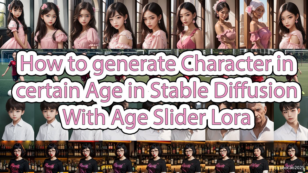 How to generate Character in certain Age in Stable Diffusion With Age Slider Lora