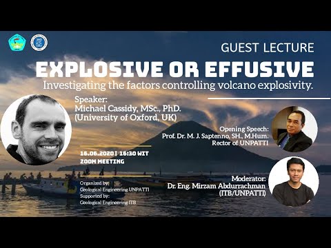 Guest Lecture: Explosive or Effusive: Investigating the factors controlling volcano explosivity