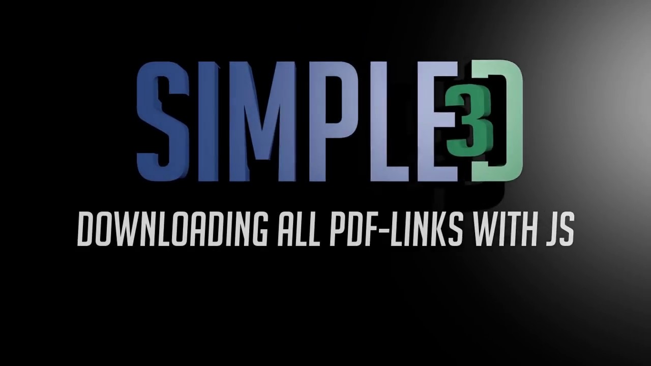 Downloading all PDF links with JS