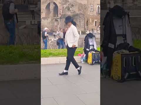 The Italian Michael Jackson Takes Over Rome! #shorts #rome #dance #viral