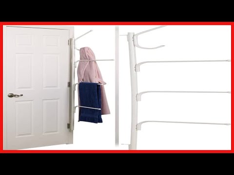 Household Essentials Hinge-It Clutterbuster Family Towel Bar, Valet White