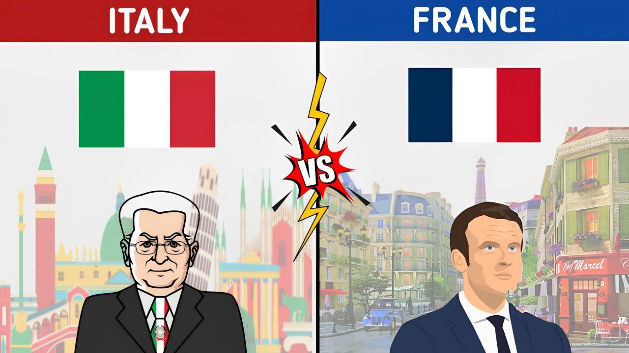Italy vs France Country Comparison 2023 | #Dataicon #ItalyvsFrance