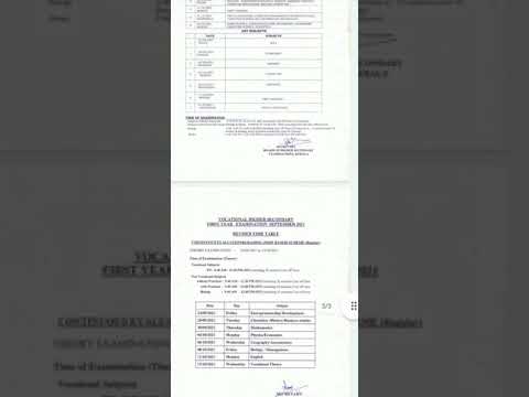 plus one examination time table | 2021 hse |  vhse | plus one exam