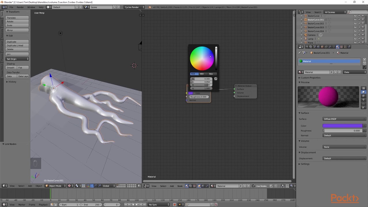 Using Cycles Render Engine in Blender 3D : Materials with Nodes | packtpub.com