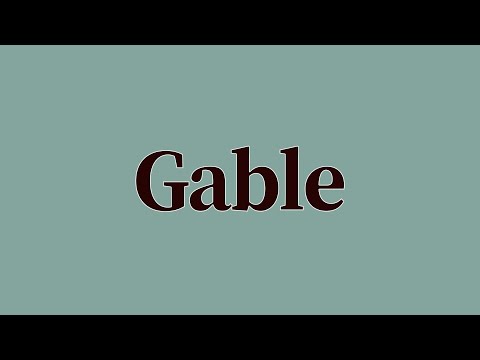 Gable Meaning and Pronunciation