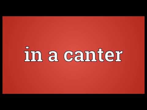 In a canter Meaning