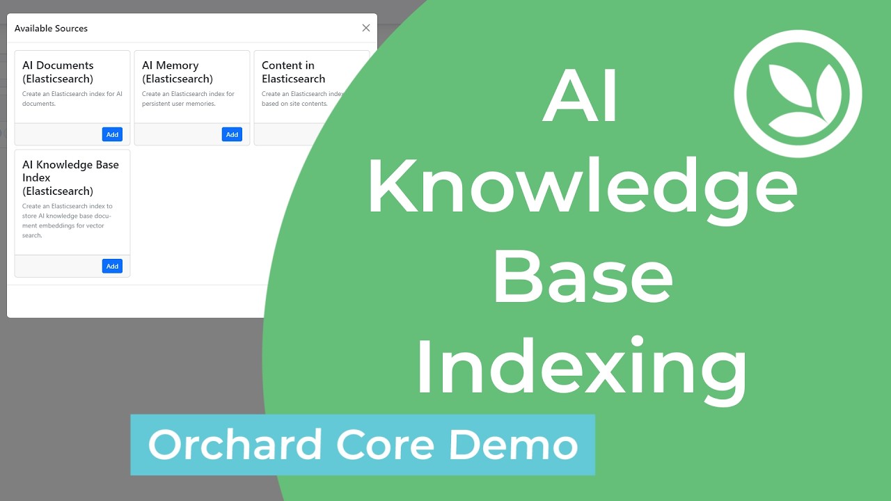 AI Knowledge Base Indexing - Orchard Core Demo
