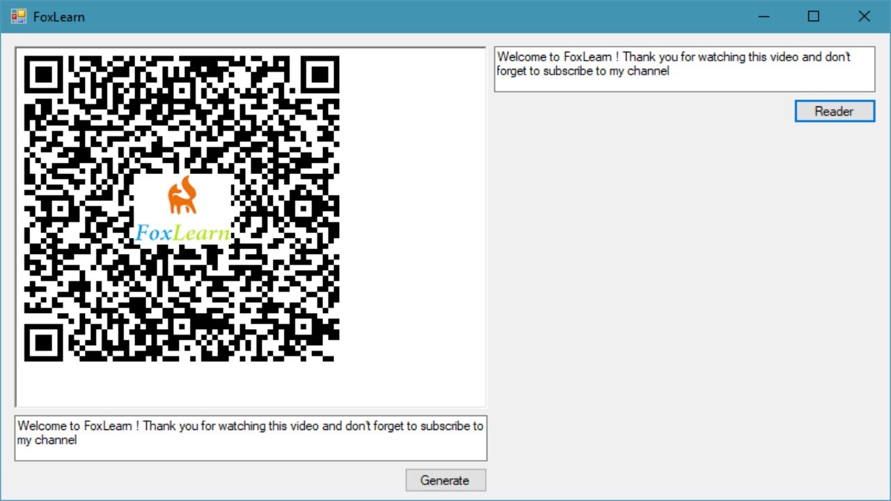 C# Tutorial - Generate QR Code with Logo | FoxLearn