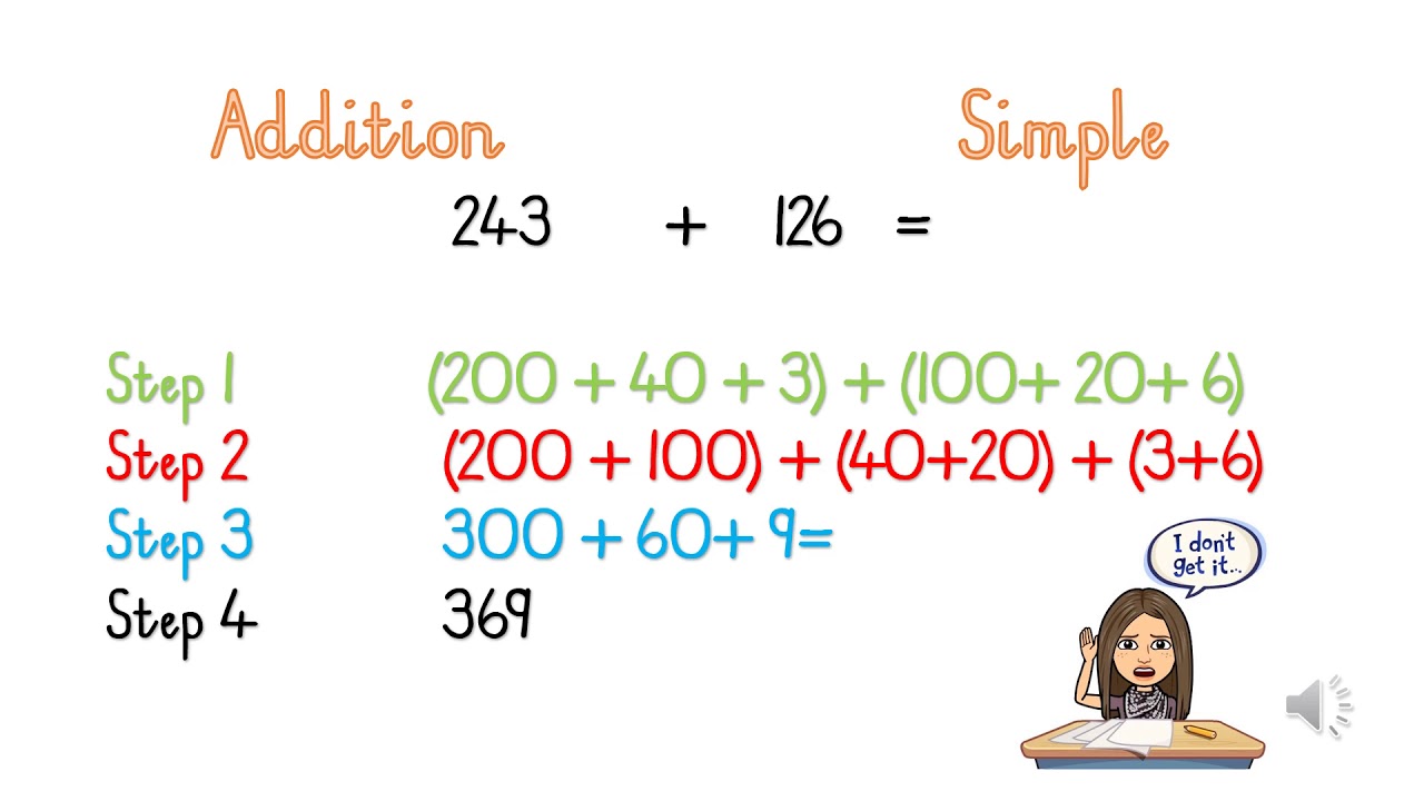 Building up and breaking down numbers using breaking down method