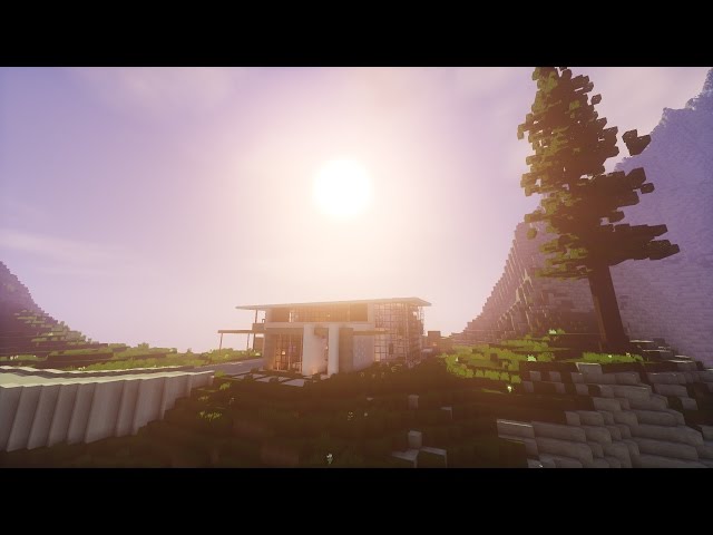 Modern Mountain Valley House Minecraft Map