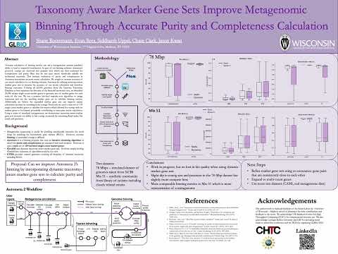 Taxonomy aware marker gene sets improve metagenomic... - Shane Roesemann - Poster - GLBIO 2024