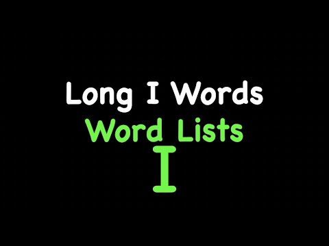 Long I Word Lists With a CVCE Pattern