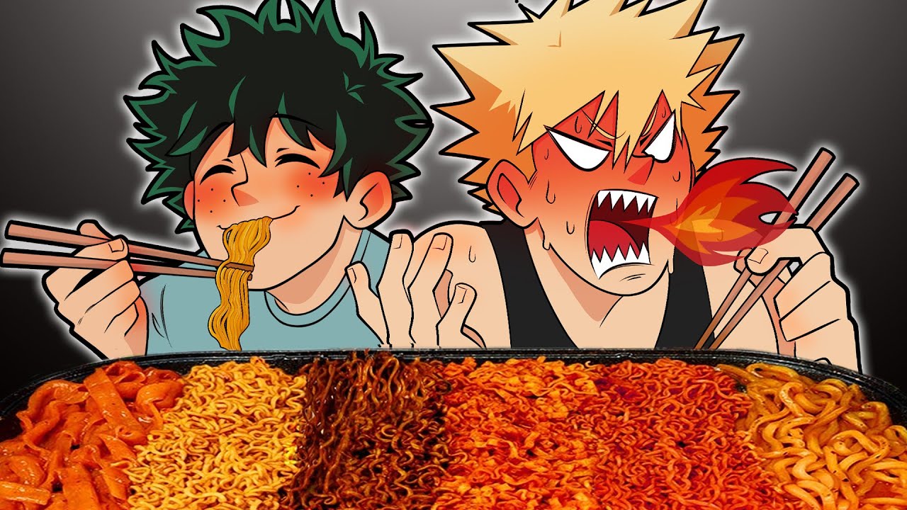 MHA Voice Actors Vs Korean FIRE NOODLES