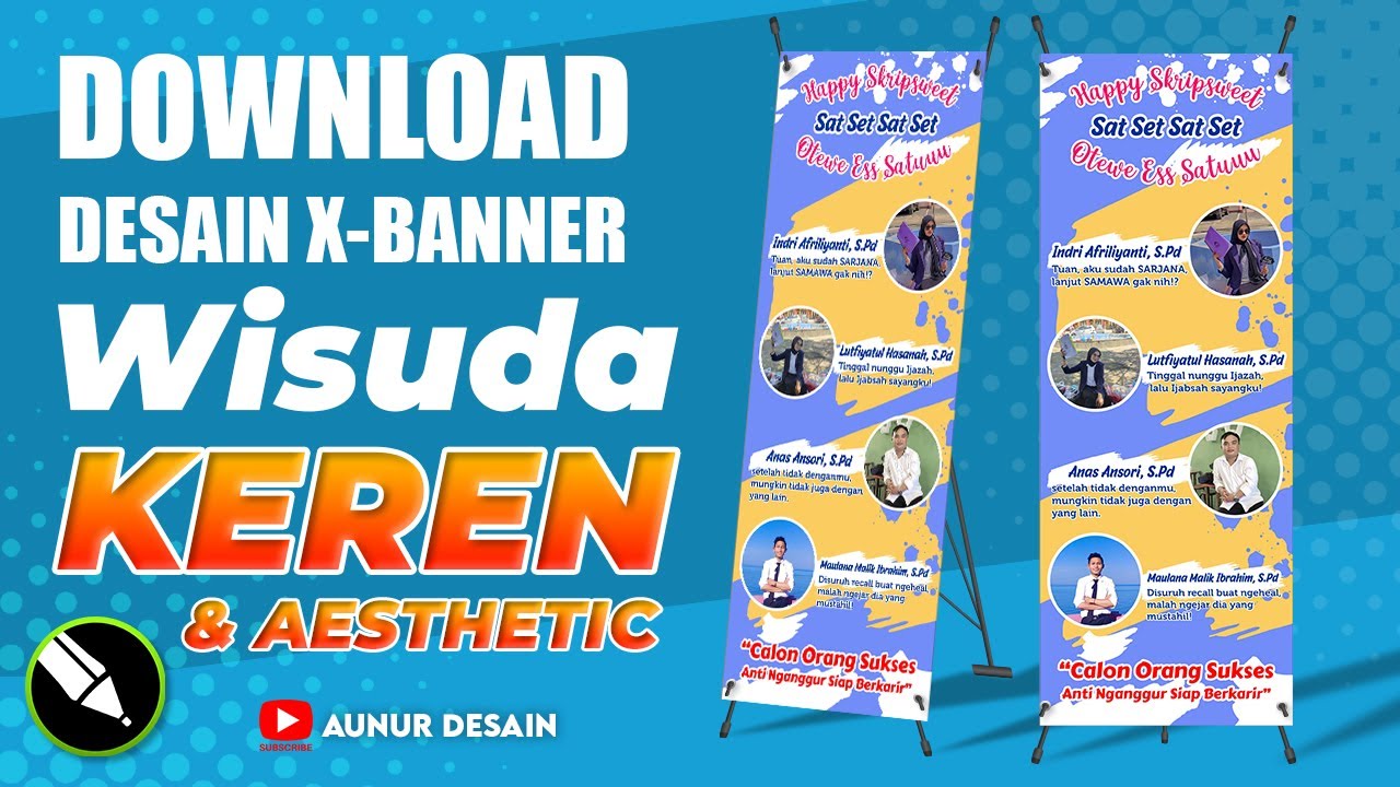 Desain X Banner Kado Wisuda Keren Tervaru | Free Template CDR