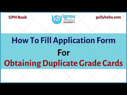 How To Obtain Duplicate Marksheet From IGNOU | IGNOU Duplicate Grade Cards