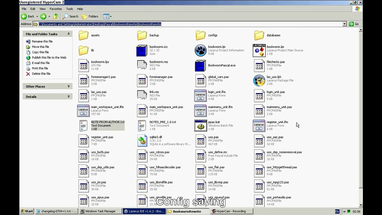 BookwormPascal Development | 20 | Configs, TabSheetXShow, Database Mangement Forms
