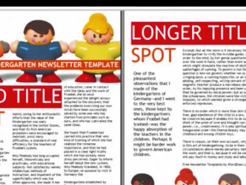 Kindergarten Newsletter Design