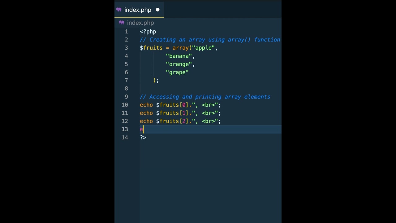 🔍 Learn PHP arrays with array()! 📚 Master the basics of arrays in PHP #phptutorial  #php  #coding