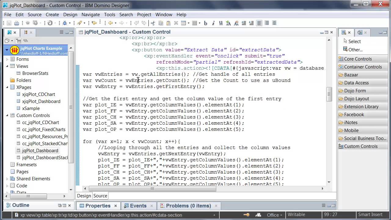 OpenNTF Project: Charting with jqPlot: Example.