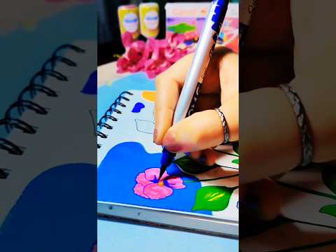 Leaf and flowers painting π¨ποΈ #shorts #youtubeshorts #shortsviral #shortsfeed #boho #painting
