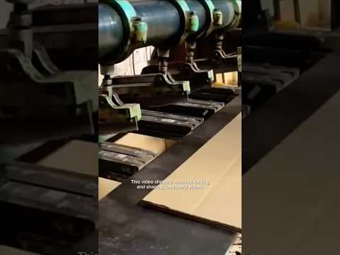 Automated cardboard box production in modern packaging #machine #factory #work