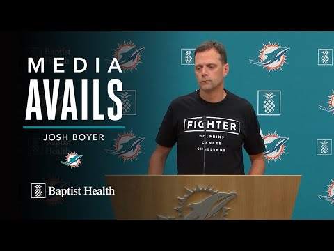Defensive Coordinator Josh Boyer meets with the media | Miami Dolphins