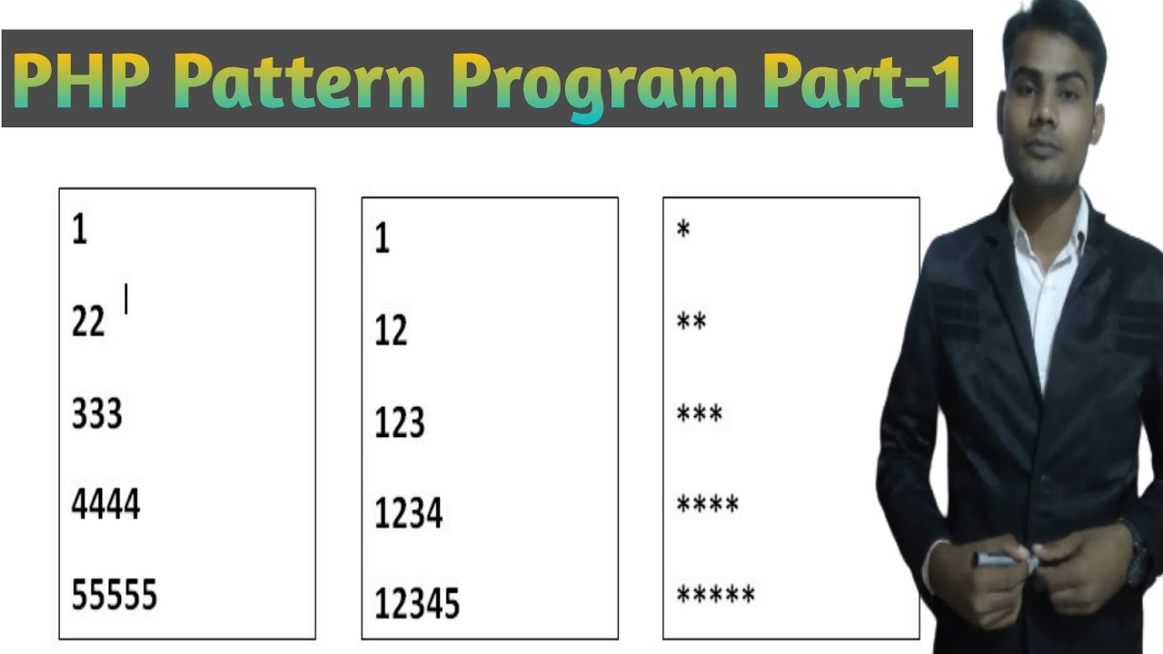 Pattern For loop Program in PHP Part-1|| #computer #pattern